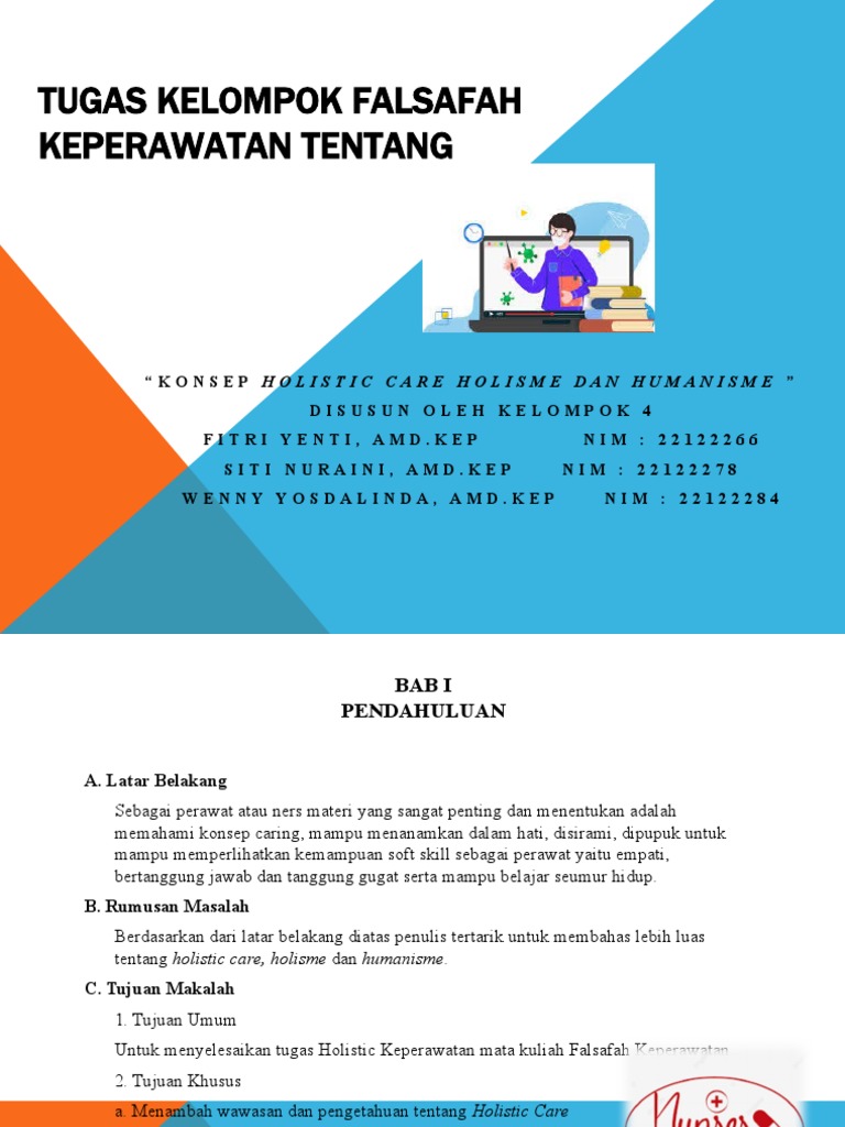Kel 4 Konsep Holistic Care Holisme Dan Humanisme Pdf