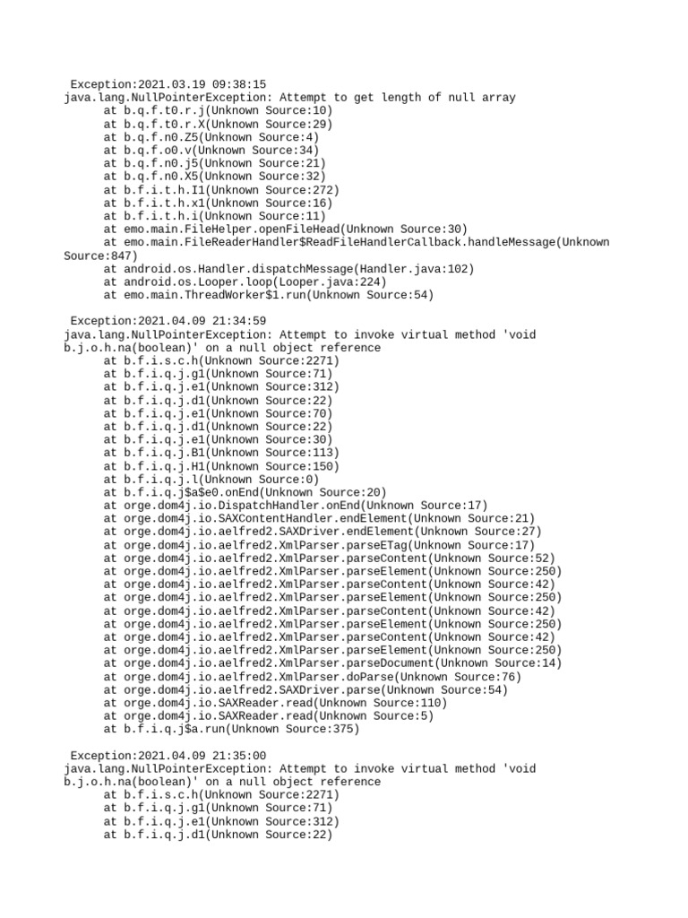 Analysis Of Nullpointerexception Errors In Java Code Pdf Java Programming Language Java 6372