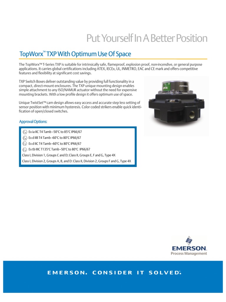 Brochure Topworx TXP Sales Sheet Topworx en 82904 | PDF | Switch ...