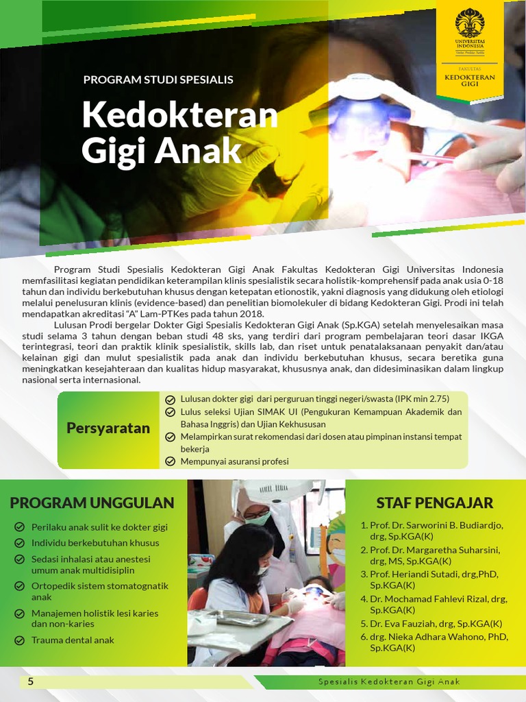 2020 Brosur SpKGA FKG UI | PDF