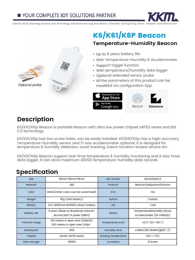 K6 Series Bluetooth Beacon | PDF | Computing | Computer Engineering
