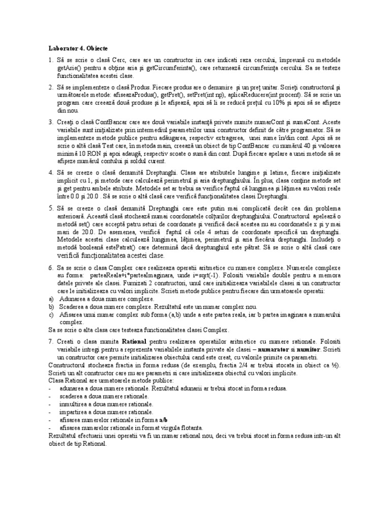 Laborator 4 Java | PDF