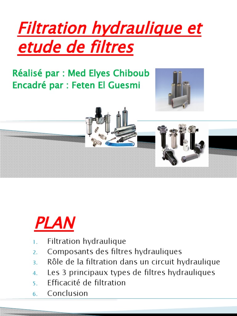 Filtration hydraulique et etude de filtres | PDF | Filtration | Génie des procédés