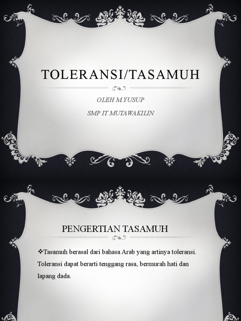 Pentingnya Tasamuh dalam Islam | PDF | Gaya Hidup