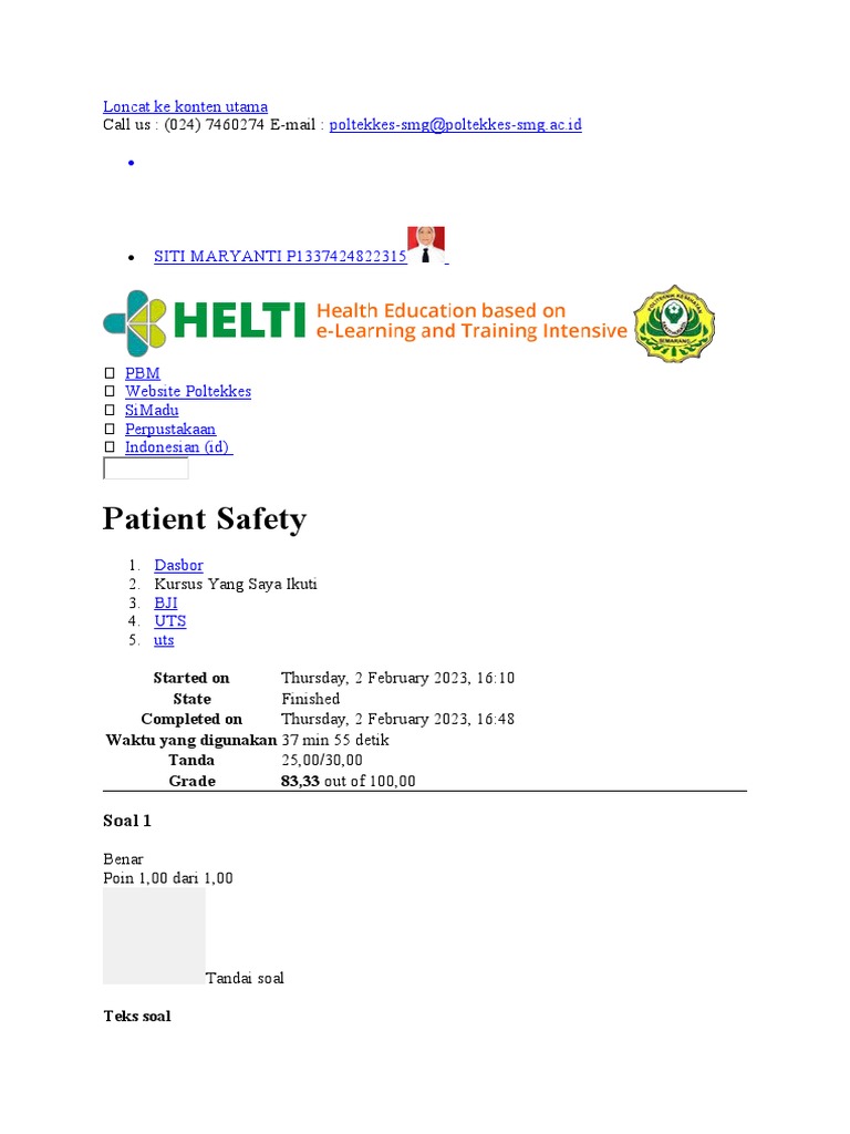 Review UTS PATIENT | PDF