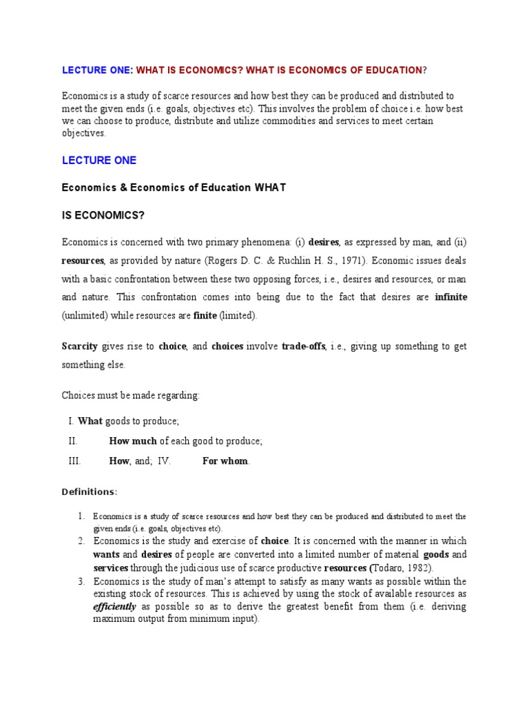 Emp 403 Economics of Education and Planning-1 - 052530 | PDF | Demand ...
