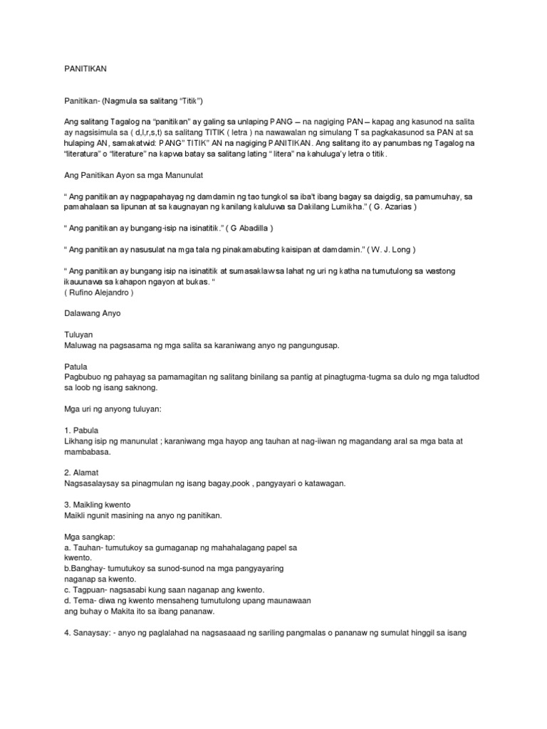 PANITIKAN | PDF