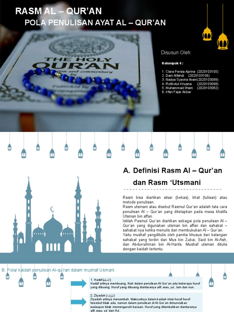 Pola Penulisan Rasm Al-Qur'an Utsmani | PDF