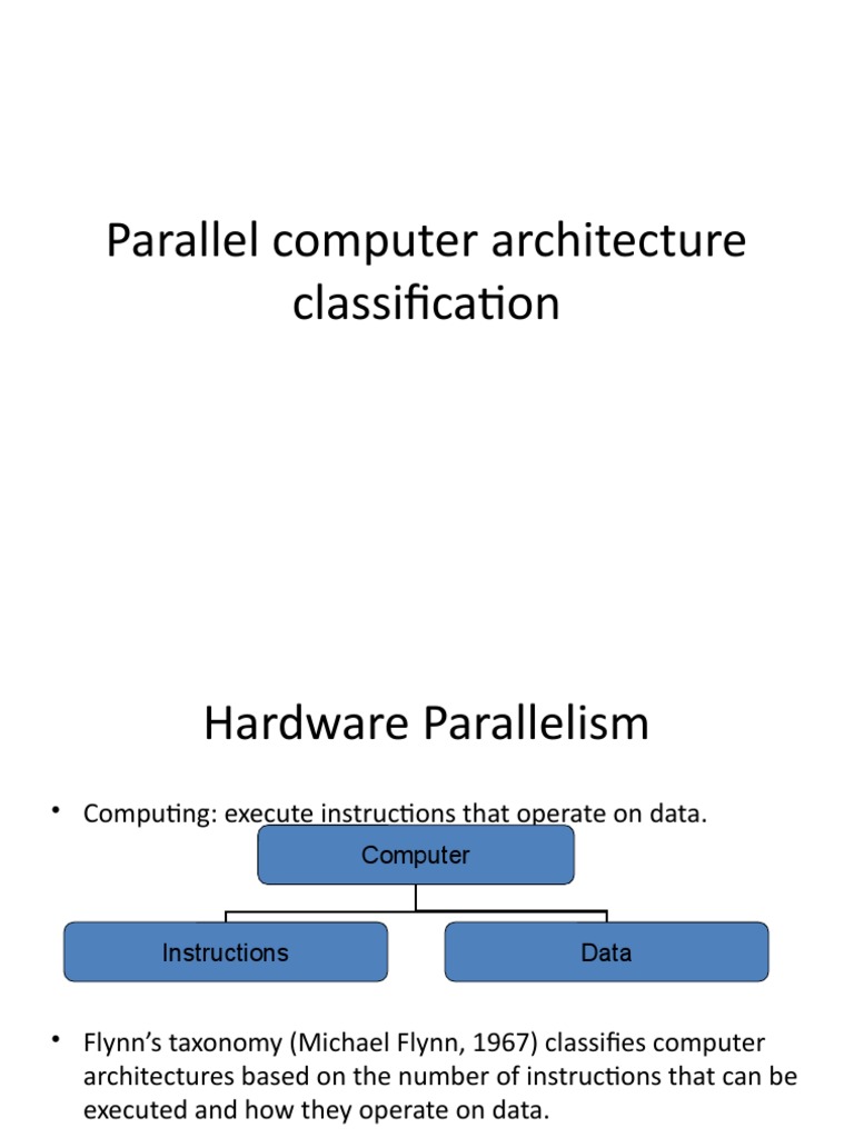 Parallel Computer Architecture Classification Pdf Parallel Computing Central Processing Unit