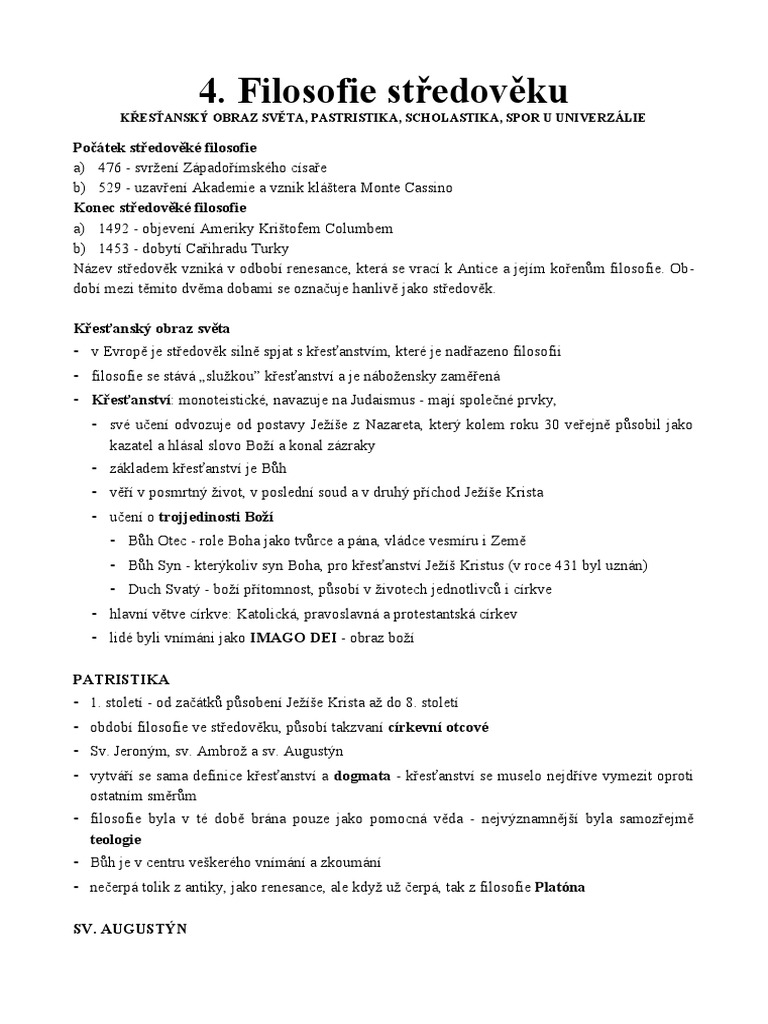 Filosofie Středověku | PDF