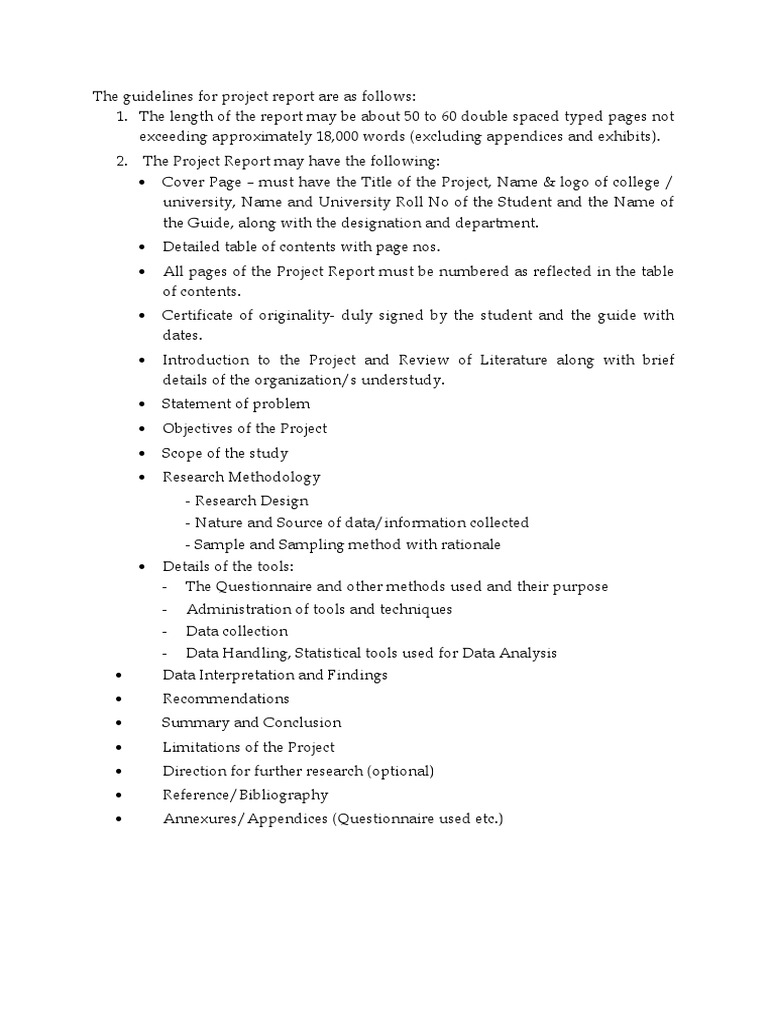 Report Guidelines | PDF