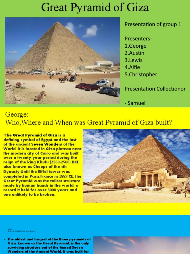 Giza Pyramids Group 1 Presentation | PDF | Egyptian Pyramids | Ancient ...