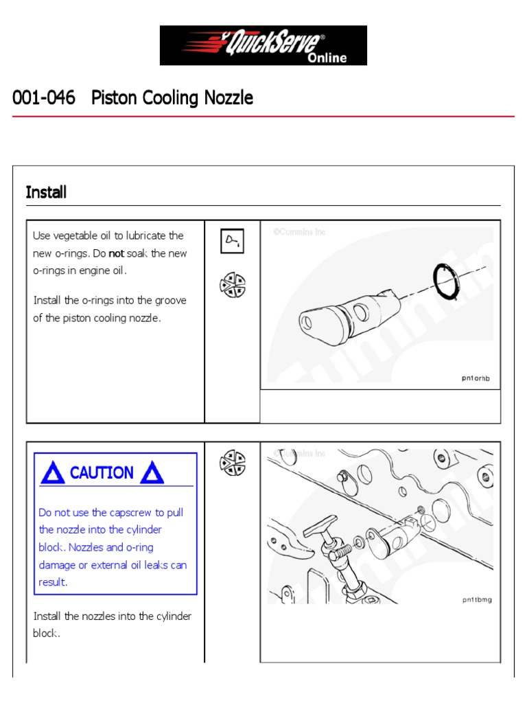 001-046 Piston Cooling Nozzle | PDF