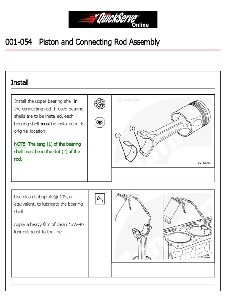 001-054 Piston and Connecting Rod Assembly | PDF