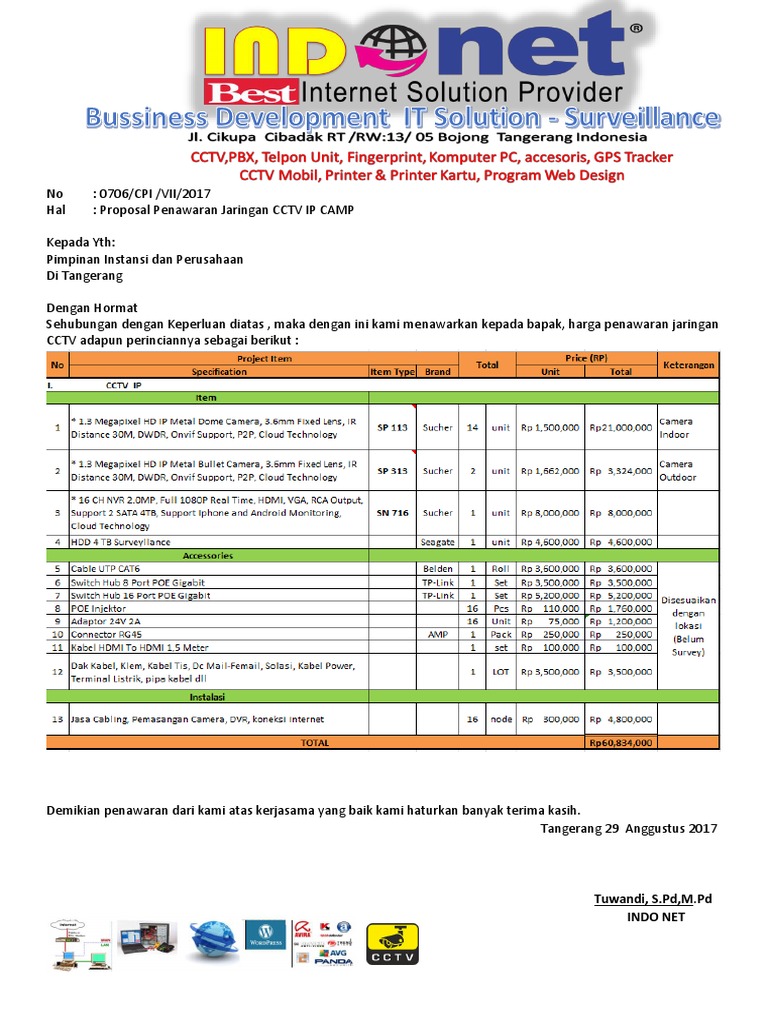 Penawaran Indonet | PDF