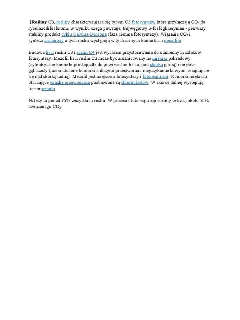 Rosliny c3 | PDF