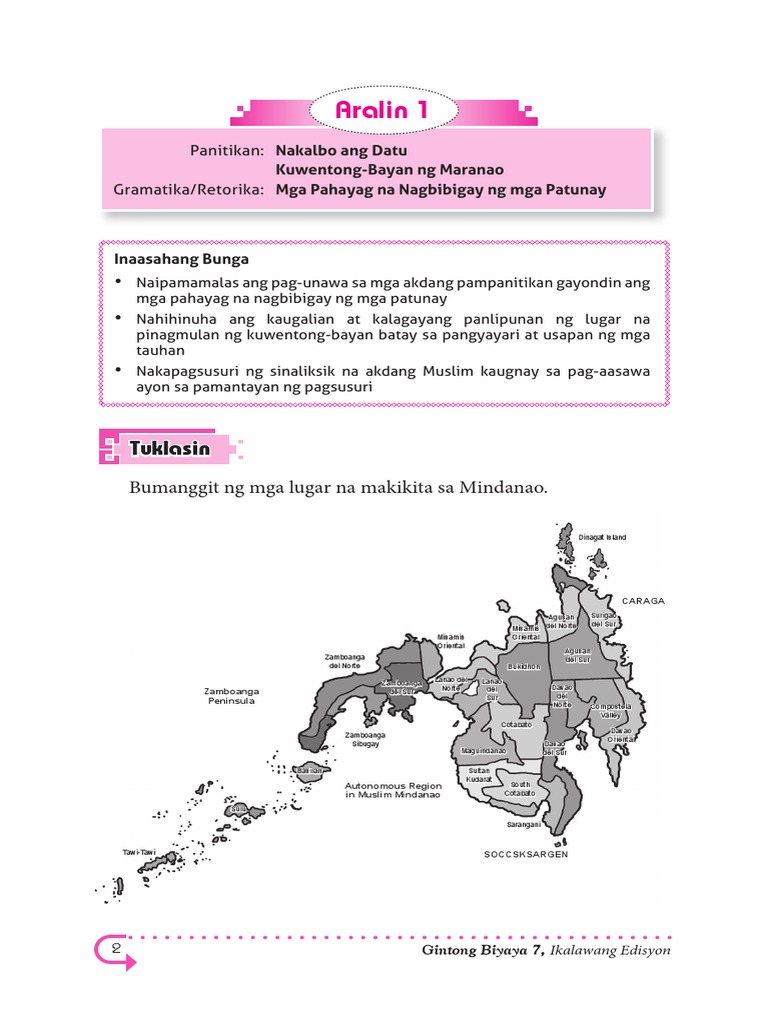 Filipino 7 Aralin 1 - Week 1 | PDF