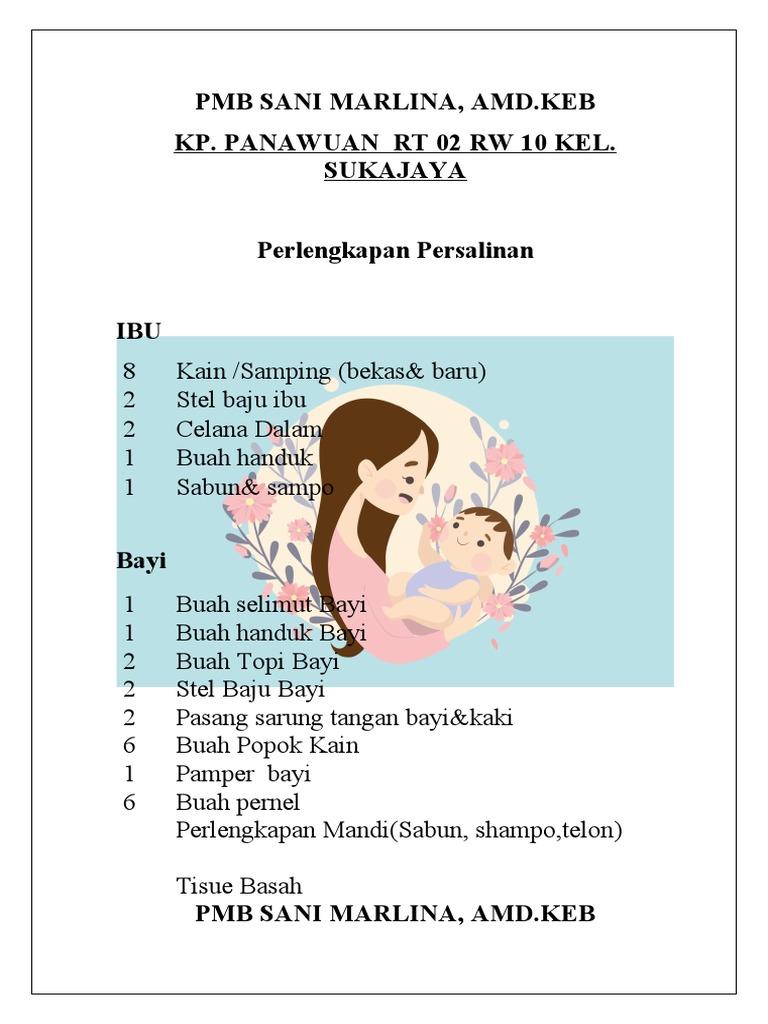 Perlengkapan Persalinan | PDF