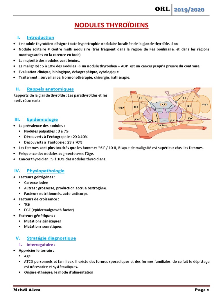 5 - Nodule Thyroidien | PDF | Thyroïde | Hyperthyroïdie
