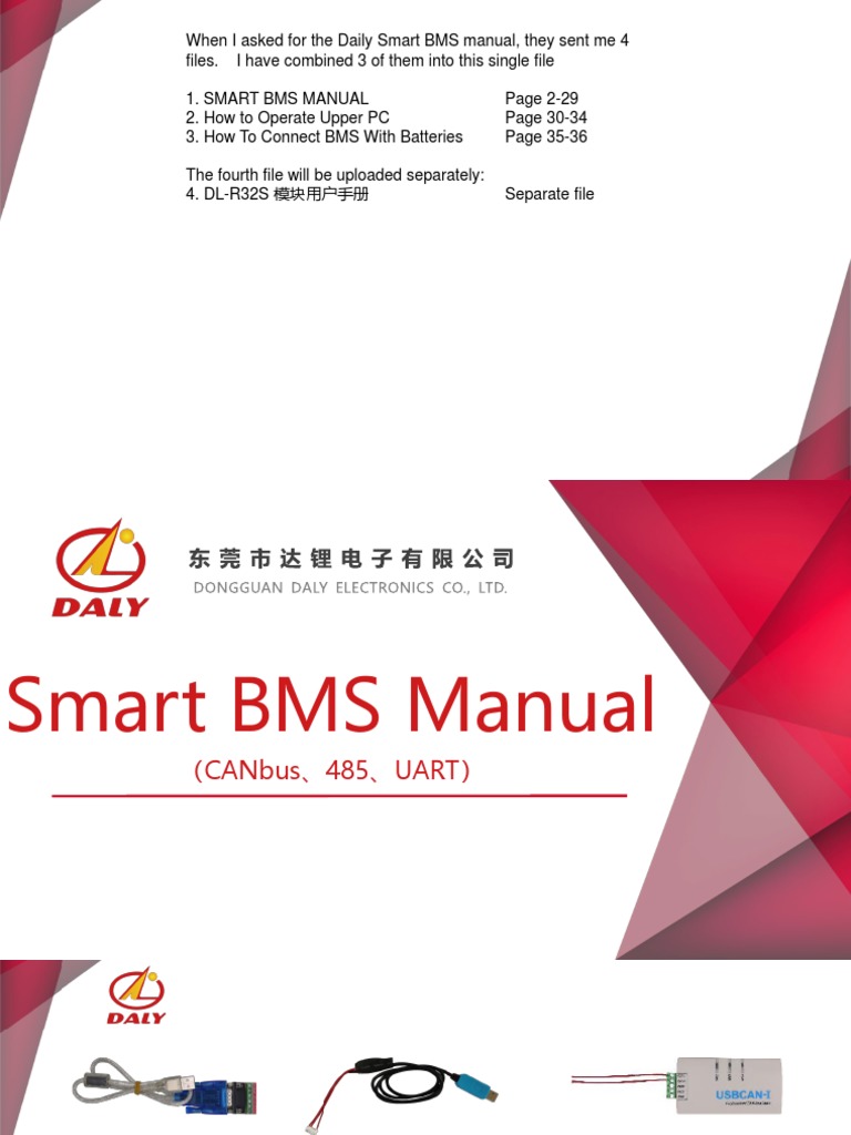Part 1 - Daily Smart BMS Manual | PDF | Personal Computers | Usb