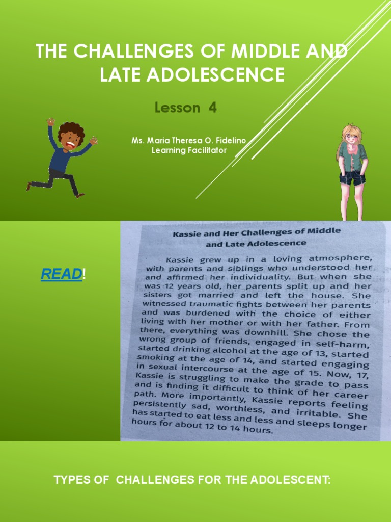 LESSON 4 - The Challenges of Middle and Late Adolescence | PDF | Id ...