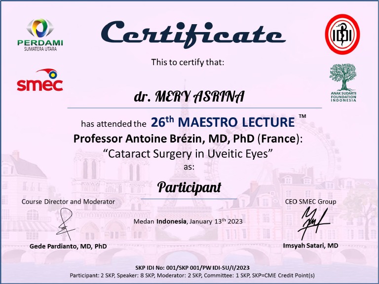 E-Certificate 26th Maestro Lecture | PDF