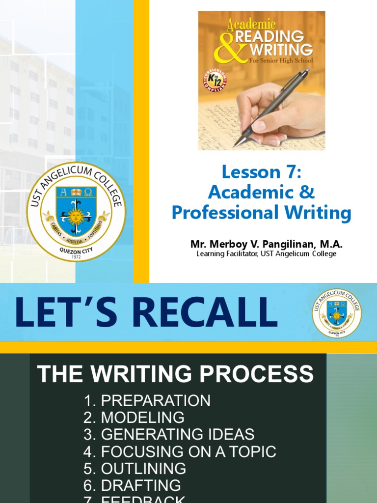 Lesson 7 Academic & Professional Writing | PDF