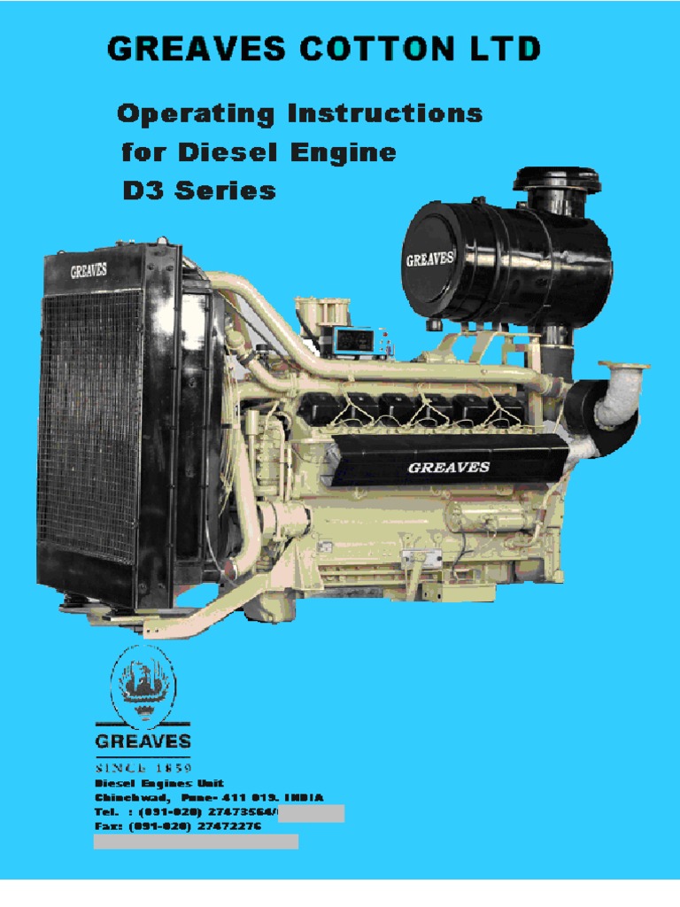 Manual d3 Engine-30.08.08 | PDF | Internal Combustion Engine | Piston
