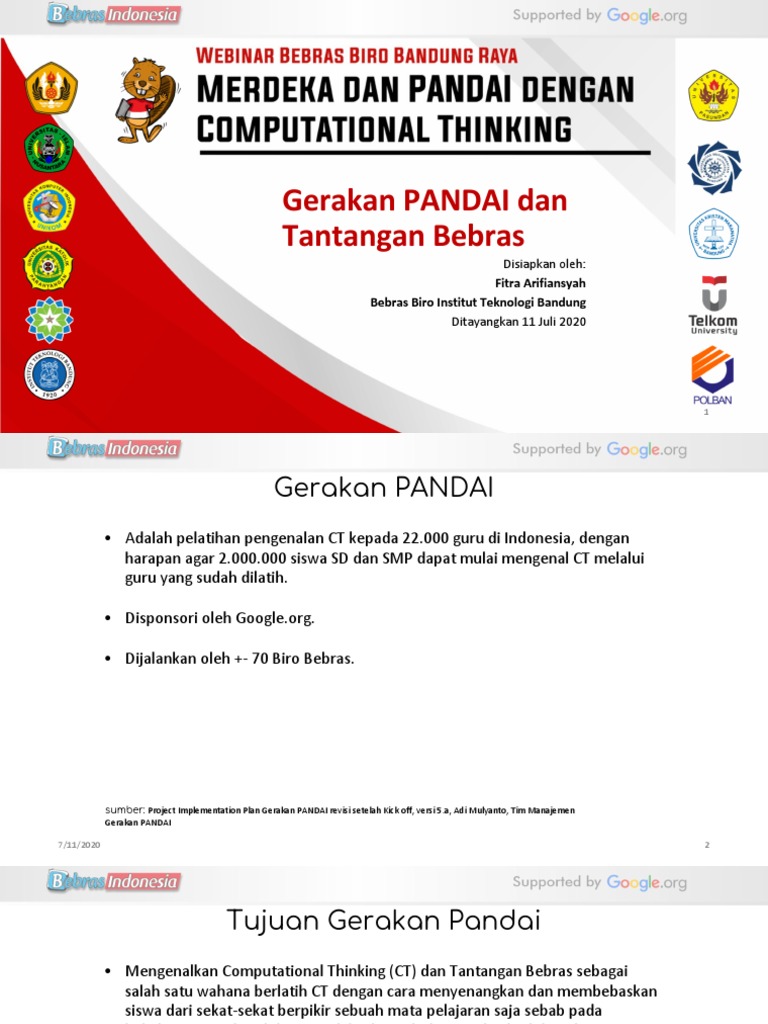 #3 Gerakan PANDAI Dan Tantangan Bebras - FA | PDF | Seni