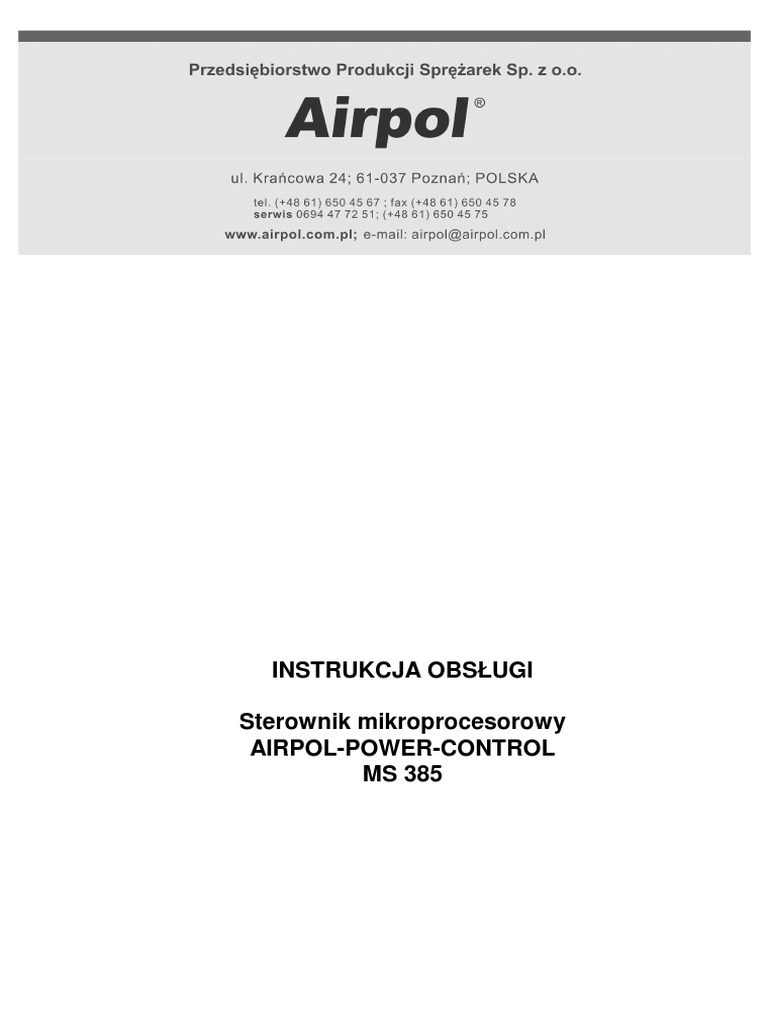 Airpol Power Control MS 385 | PDF