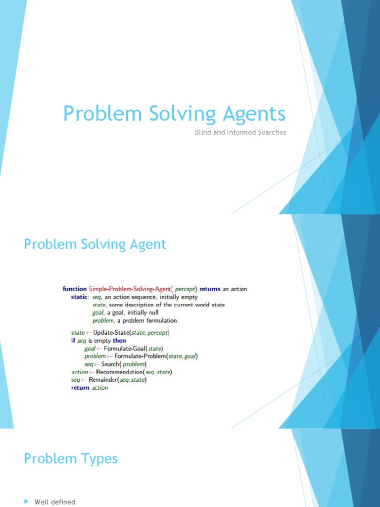 Problem Solving Agents: Blind and Informed Searches | PDF | Computational Complexity Theory ...