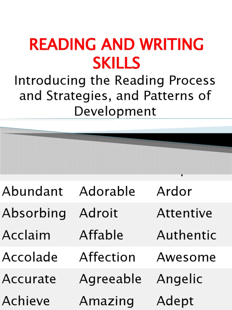 Reading and Writing Skills Lesson 1 January 16 2023 | Download Free PDF ...