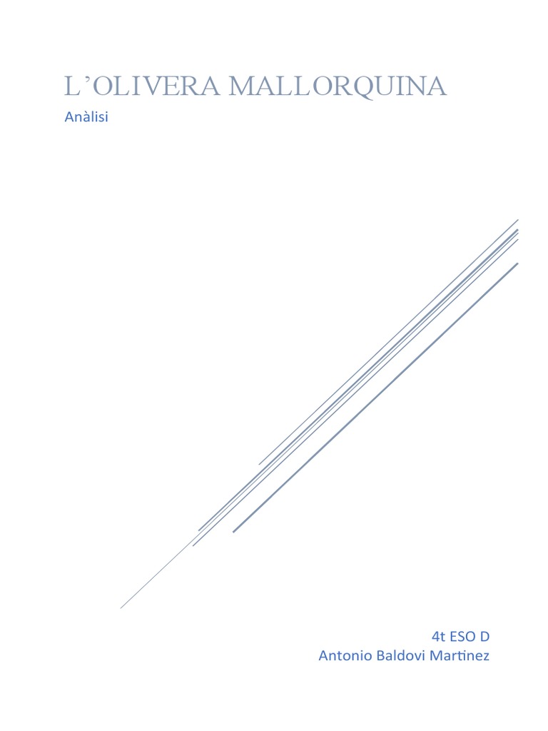 L'Olivera Mallorquina | PDF
