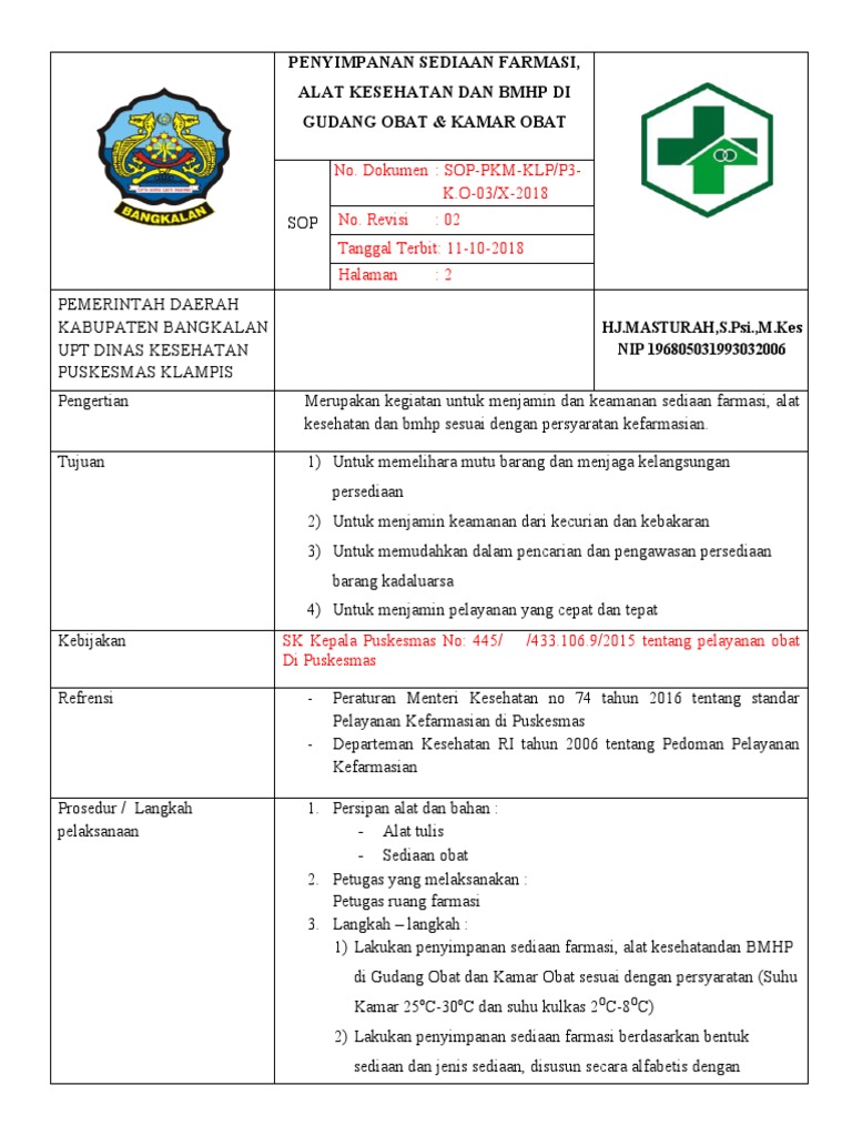 Penyimpanan Sediaan Farmasi Pdf