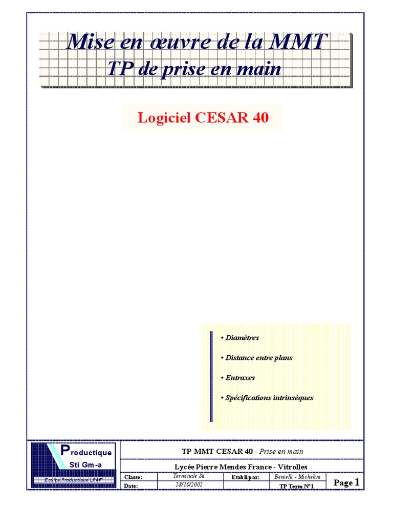 TP 1 Mmtcesar 40 V 2 | PDF | Méthodes et références pédagogiques | Ordinateurs