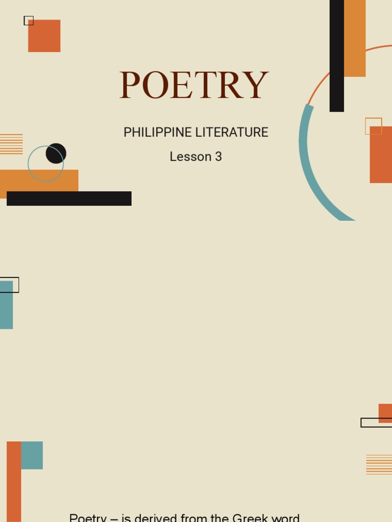 Philippine Poetry and Drama Guide | PDF | Poetry | Play (Theatre)