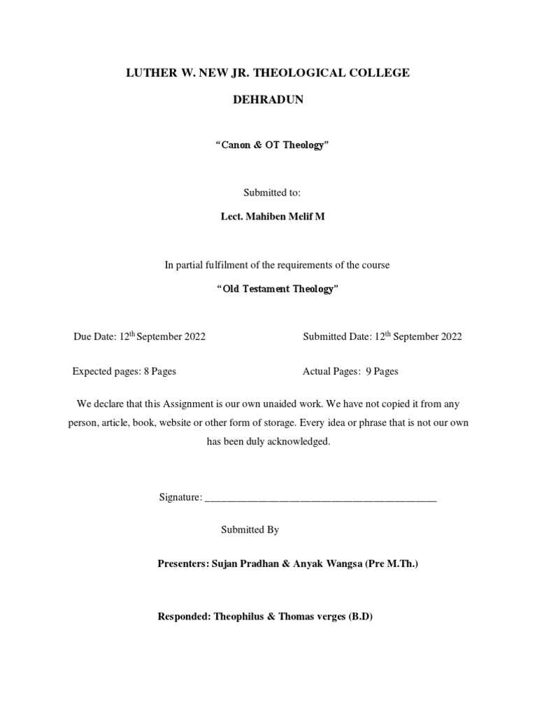 Old Testament Presentation PDF | PDF | Bible | Biblical Canon