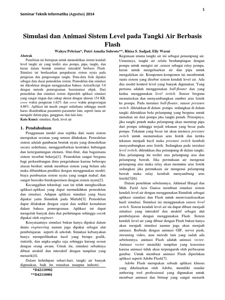 Adoc - Pub - Simulasi Dan Animasi Sistem Level Pada Tangki Air | PDF ...