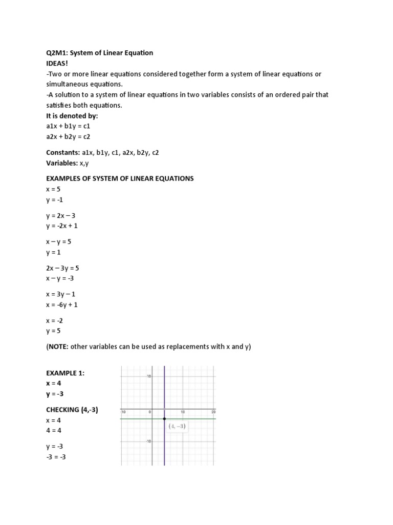 MX3 Math Reviewer | PDF | System Of Linear Equations | Equations