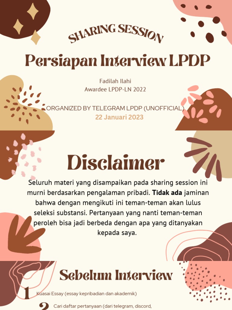 Sharing Session Persiapan Interview | PDF