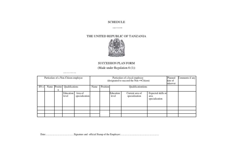 En-1611664885-Succession Plan Form | PDF