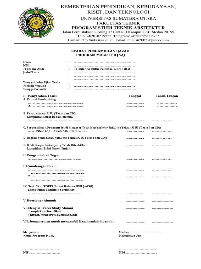 2021 Syarat Pengambilan Ijazah Fakultas S2 | PDF | Seni