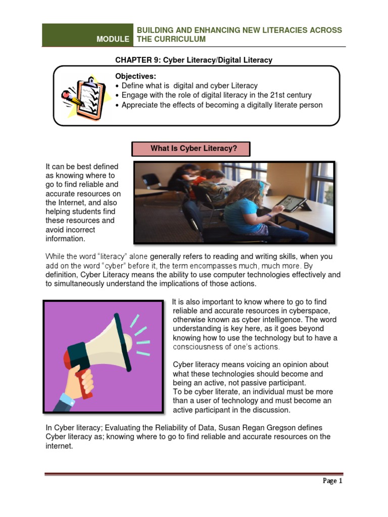 Understanding Cyber and Digital Literacy: Defining Key Concepts and ...