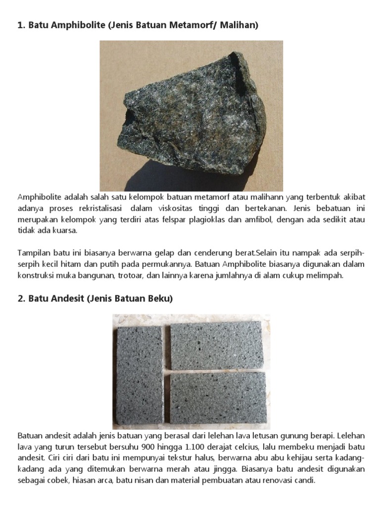 Gambar Batuan Dan Penjelasan | PDF
