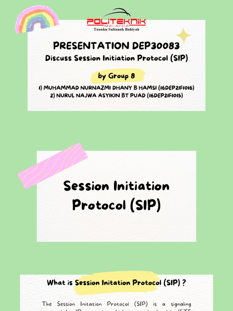 Presentation Dep30083 (GP 8) | PDF | Session Initiation Protocol | Internet Architecture