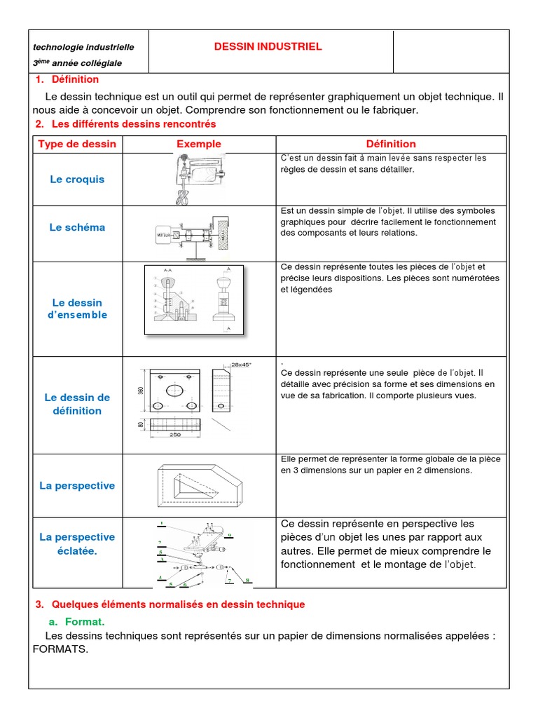 Dessin Industrièl | Descargar gratis PDF | Dessin technique | Dessin