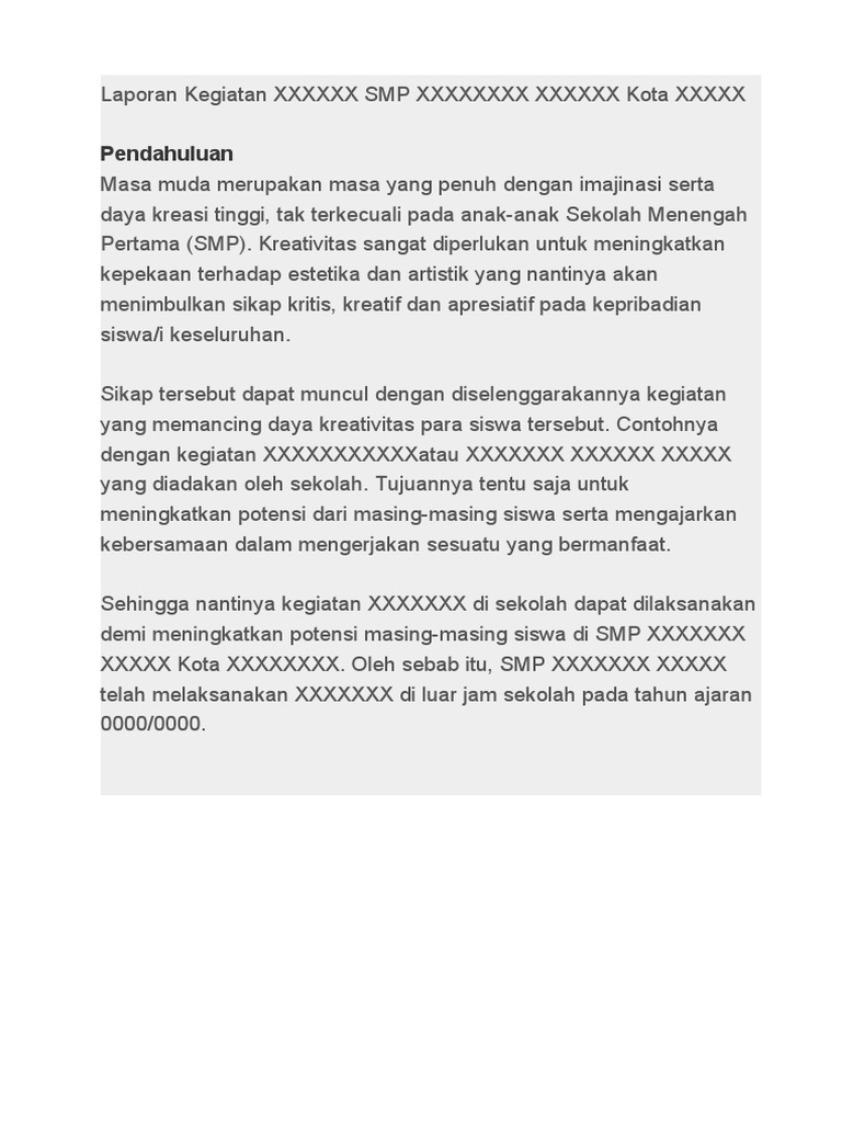 CONTOH LAPORAN BK | PDF