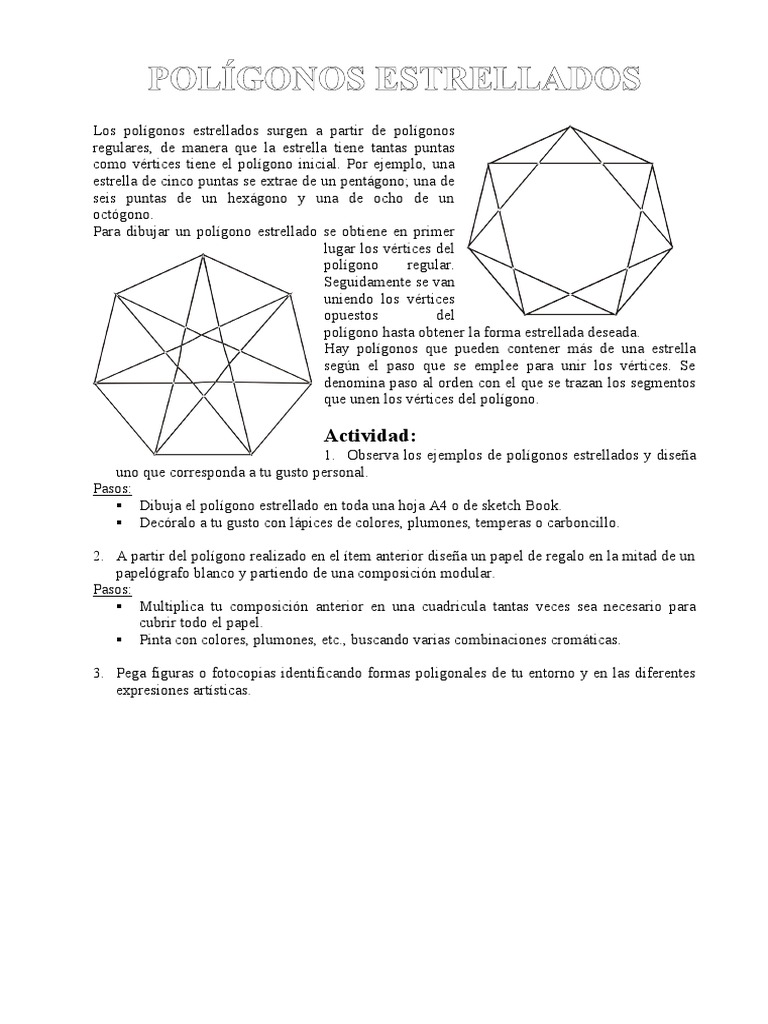 Polígonos Estrellados y Tangencias | PDF | Tangente | Geometría euclidiana