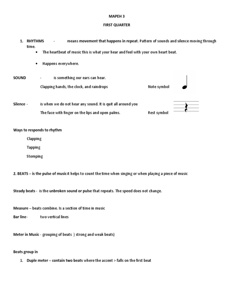 Mapeh 3 | PDF | Language Arts & Discipline | Art