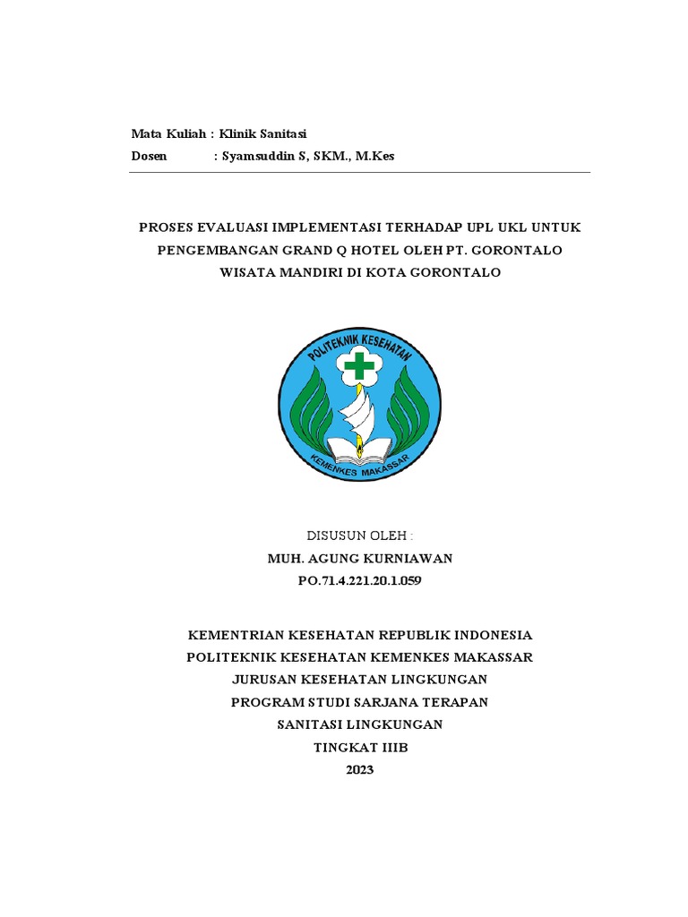 11 - Muh. Agung Kurniawan PO714221201059 DIV Tingkat 3B Proses Implementasi Ukl Upl Grand Q ...